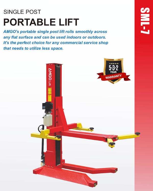 Single Post Automotive UTV Lift 7000lb SML-7 | NHProEquip.com
