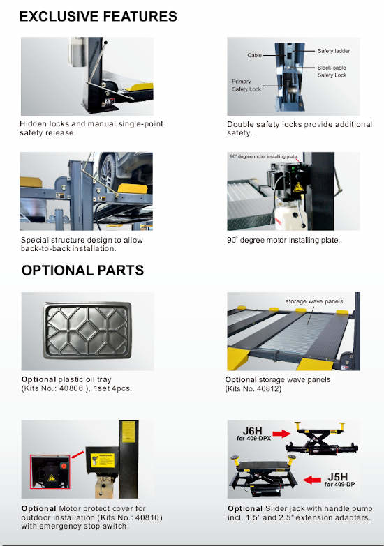 Longer Higher 4 Post Double Parking Lift | NHProEquip.com