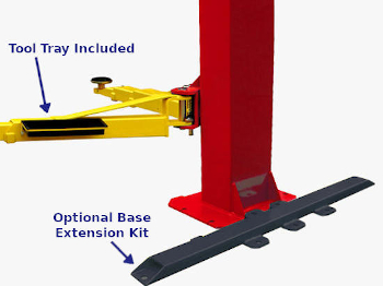 2 Post Lift Base Plate Lift 9K | NHProEquip.com